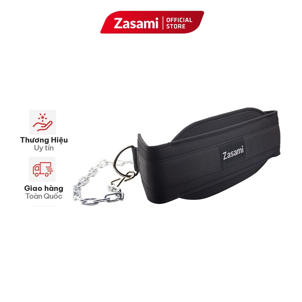 Đai Lưng Thể Hình Có Xích Hỗ Trợ Treo Tạ Zasami 82cm x 15cm (Tải Trọng ...