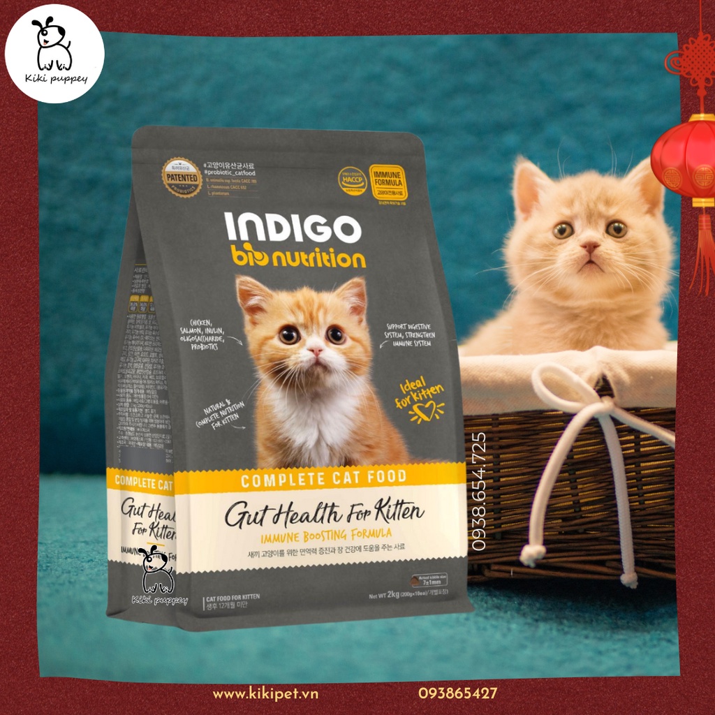 Hạt hữu cơ cho mèo con Indigo Bio Nutrition Gut Healthy For Kitten 2kg ...