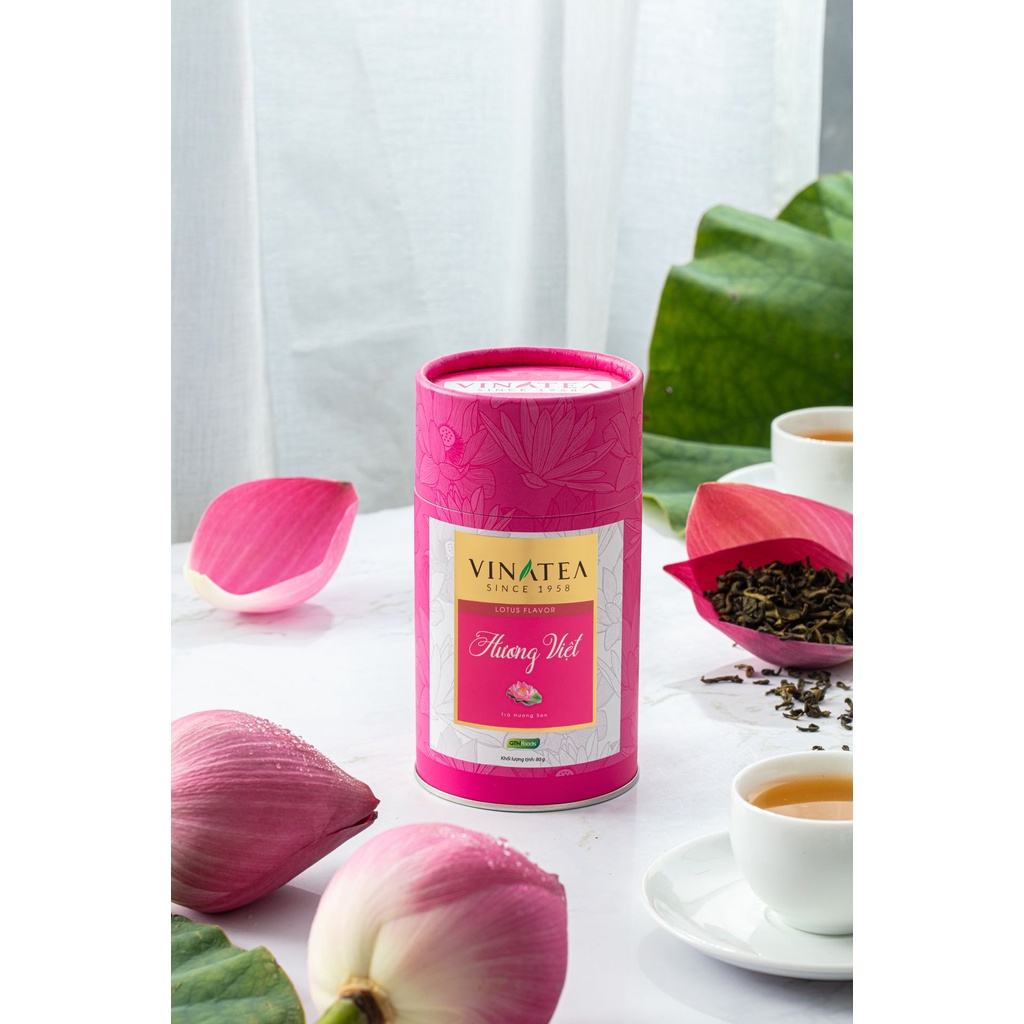 Trà Vinatea hoa sen lon 80g | Shopee Việt Nam