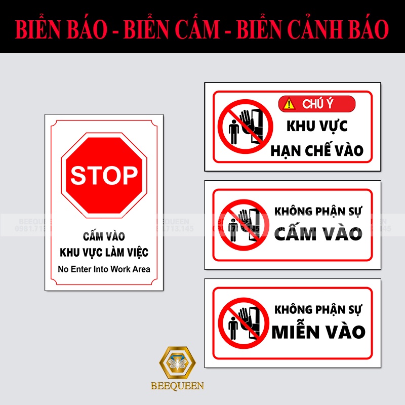 Biển Báo - Biển Cảnh Báo Không Phận Sự Cấm Vào/ Miễn Vào | Shopee Việt Nam