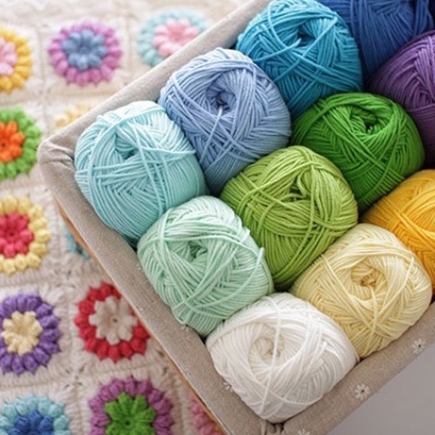 Len Milk Cotton LYLYCRAFT Cuộn Len BoBo 50g Sợi 2mm Sử Dụng Để Đan Móc ...