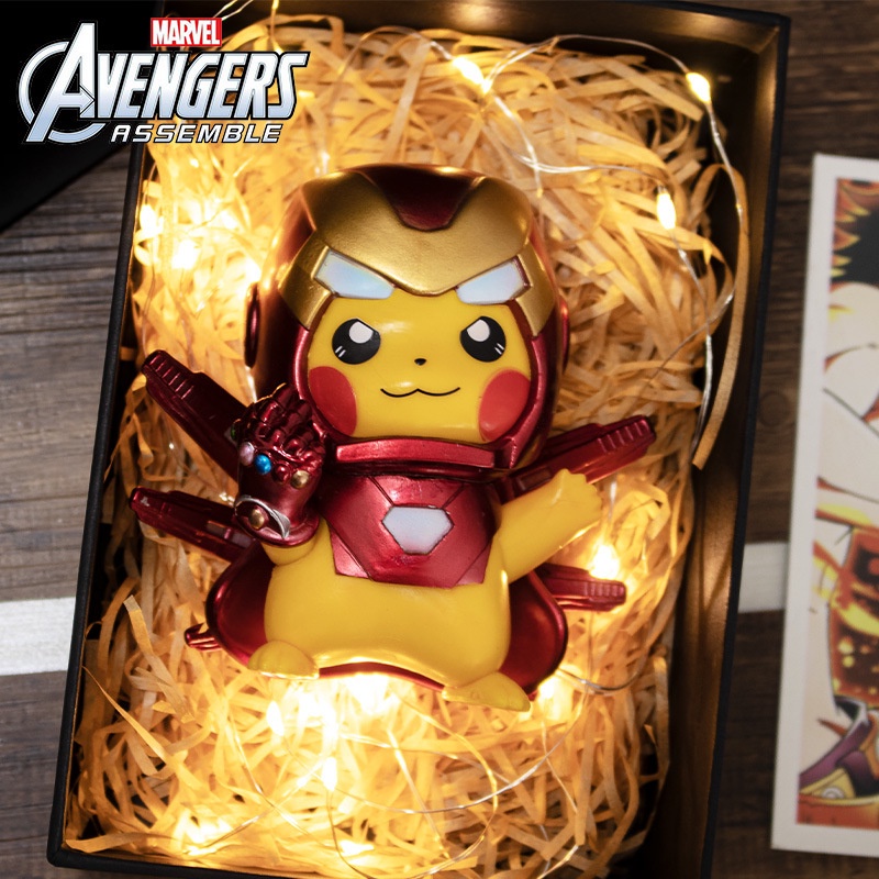 Mô Hình Nhân Vật Pikachu / Iron Man Marvel Bằng Pvc Độc Đáo Trang Trí ...