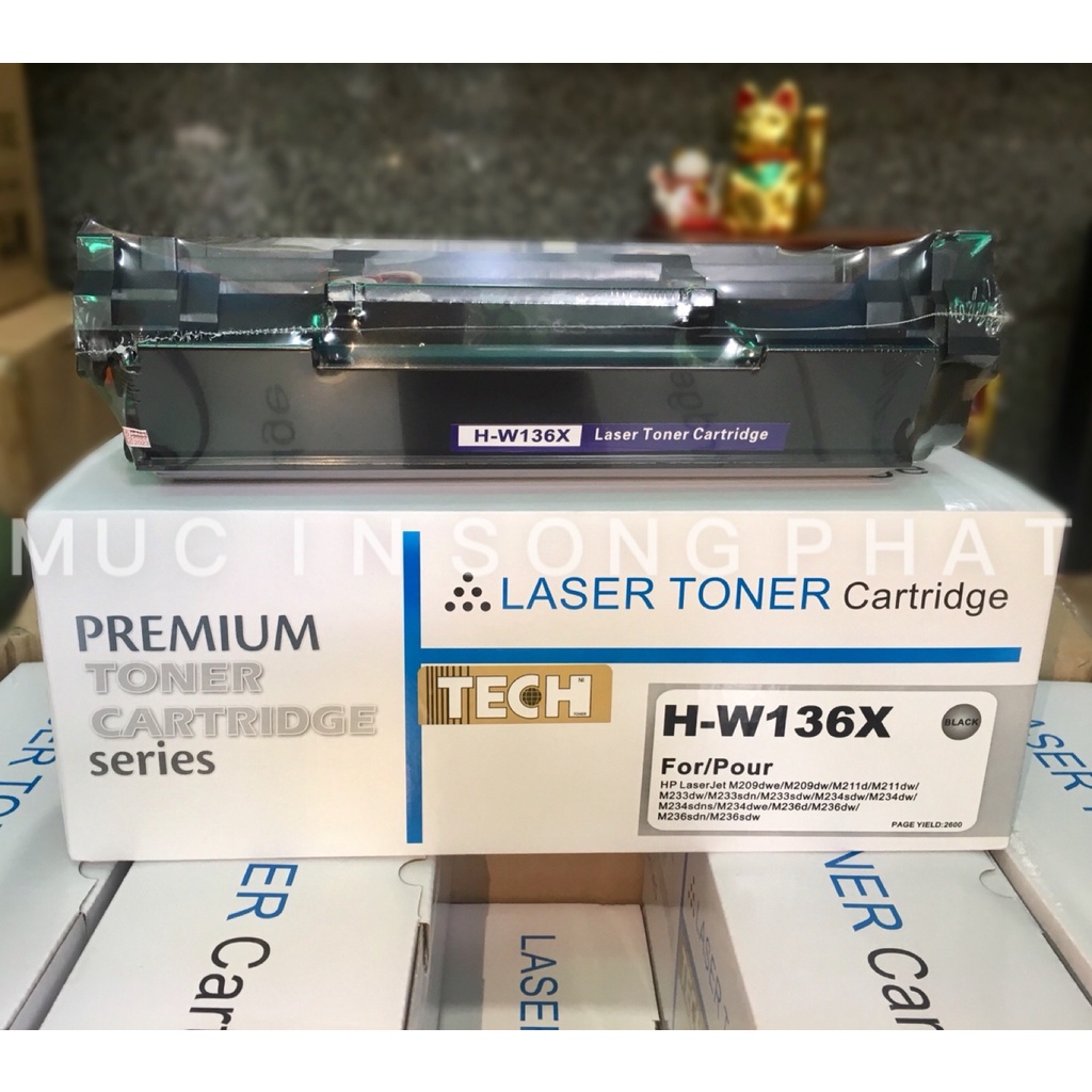 Hộp mực 136A CÓ CHÍP (W1360A) – dùng cho máy in HP M207/ M212/ M209/ M211d/ M211dw/ M236dw ...