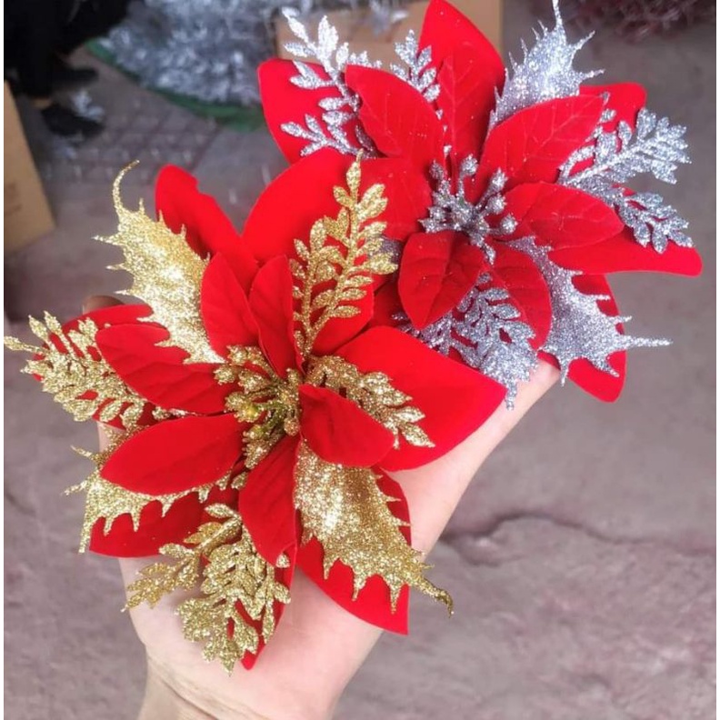 Hoa trạng nguyên (14cm) trang trí noen. trang trí oản | Shopee Việt Nam