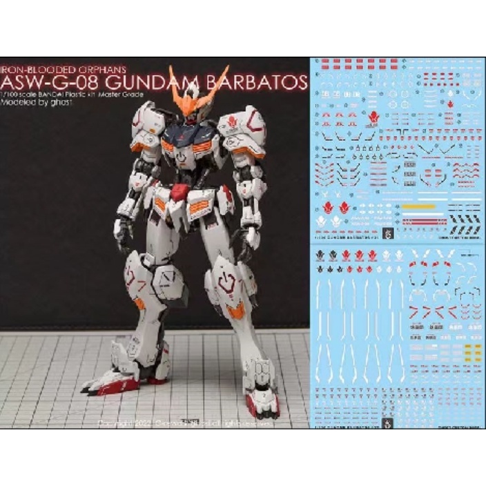 Decal trượt nước YAN cho GHOST Mg Barbatos 1 / 100 Mẫu thứ 4 | Shopee ...