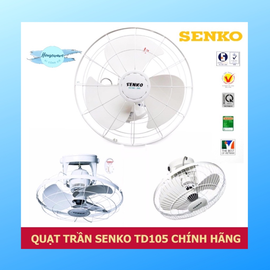 Quạt trần đảo Senko TD105 (trắng) - Hàng Chính Hãng | Shopee Việt Nam