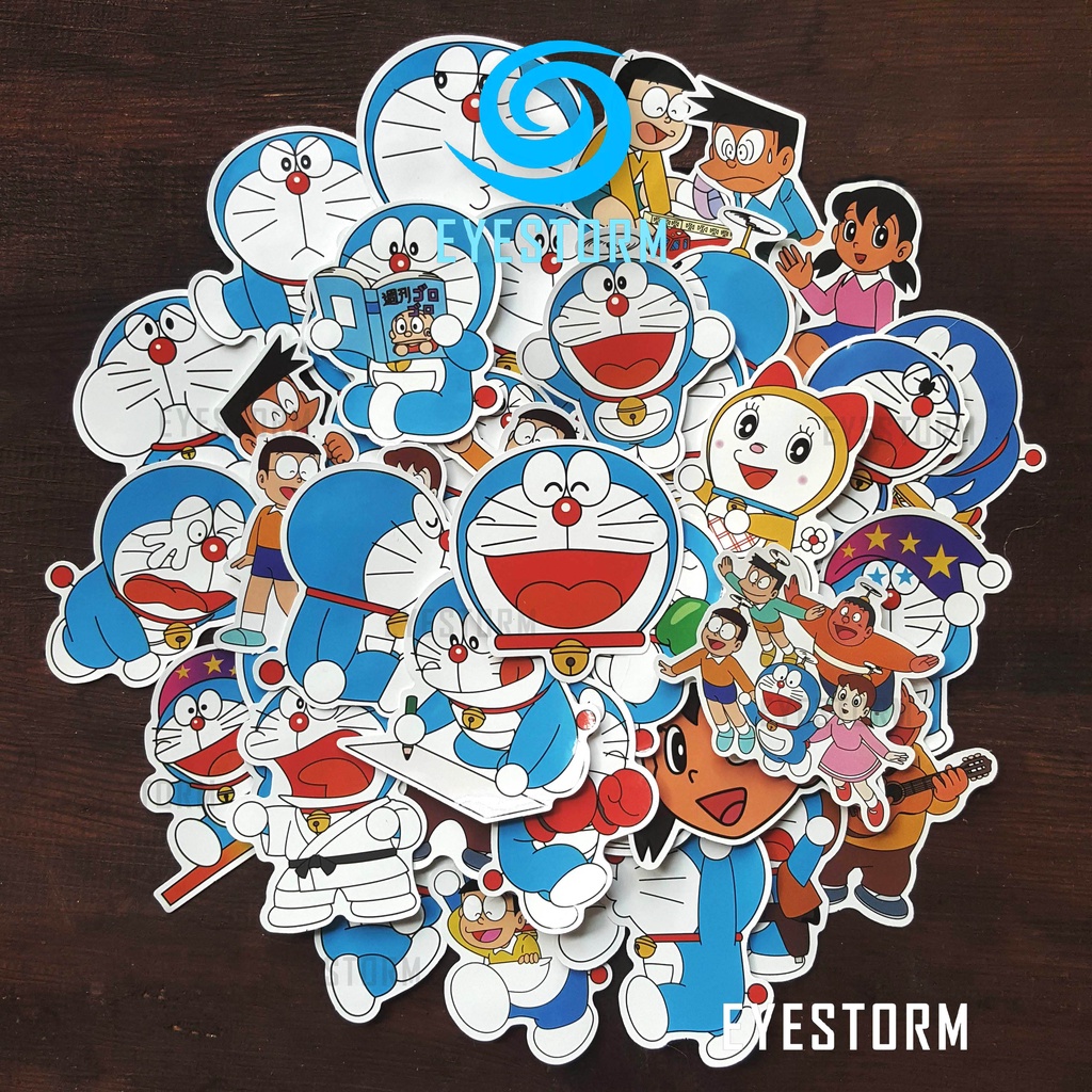 Sticker Doremon , Doraemon, Đô rê mon - set 60 cái - decal dán trang ...
