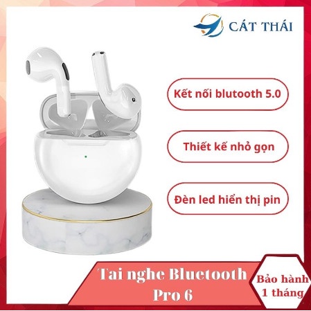 Tai nghe bluetooth không dây Pro6 Pro6S TWS phiên bản cao cấp nhất thiết kế nhỏ gọn chống thấm ...