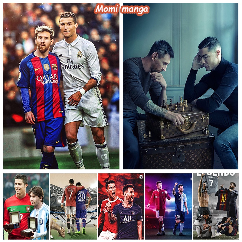 Poster Cầu Thủ Bóng Đá Messi Và Ronaldo Tranh Dán Tường Trang Trí Phòng ...