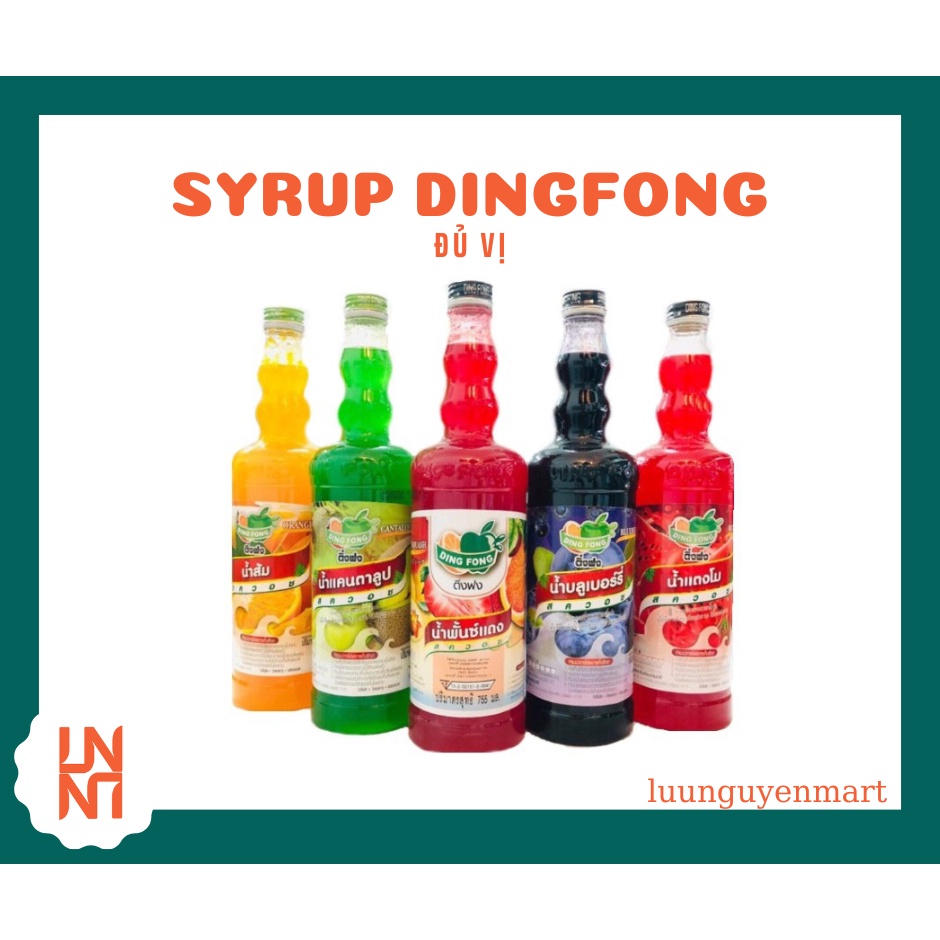 Siro/ Syrup Dingfong Thái Lan đủ mùi đủ hương, Siro chuyên dùng trong ...