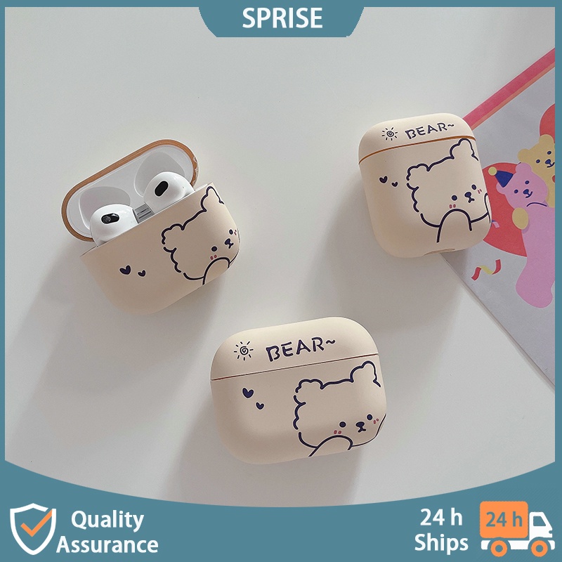 Vỏ Bảo Vệ Tai Nghe Sprise Curly Bear Vỏ Silicon Cứng Vỏ Trái Tim Cub ...