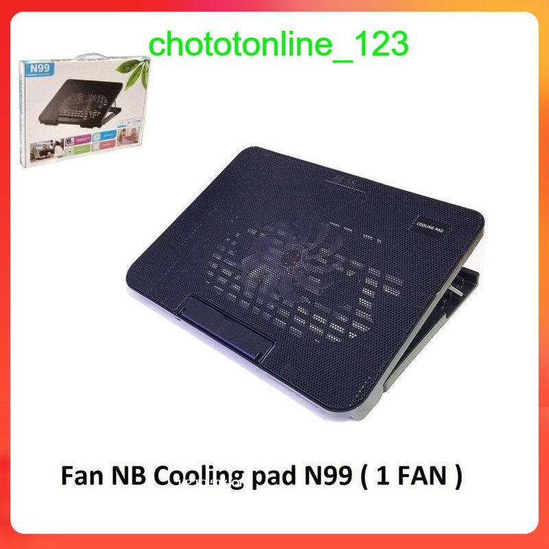 Đế Laptop COOLING PAD N99 1 Fan Đèn Led, Có Nấc Nâng Lên Hạ Xuống Cho ...