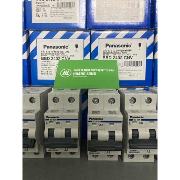 Panasonic - Aptomat CB 2P 2 Pha 2 tép Panasonic 10A 16A 20A 25A 32A 40A 50A 63A Chính hãng ...