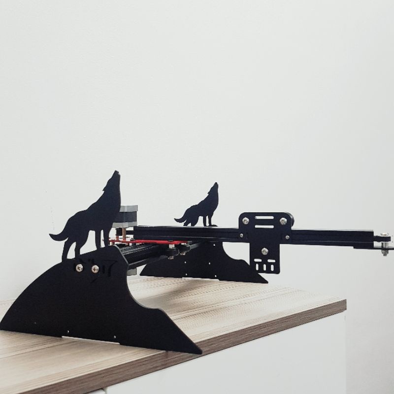 Khung máy cắt khắc Laser wolf black full kim loại cứng vững, độ chính ...