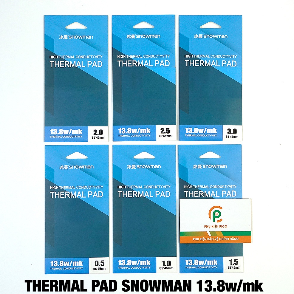 Miếng tản nhiệt cao cấp Thermal Pad SNOWMAN 16.8 W/mk chính hãng tản ...