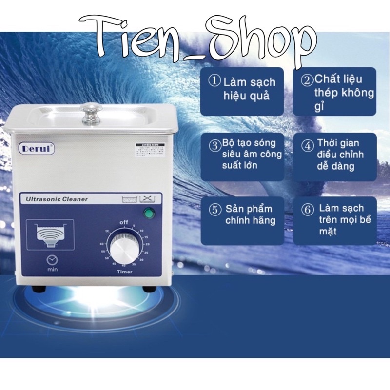 Máy Rửa Sóng Siêu Âm DERUI - MS07 Dung Tích 0.7 Lít Bảo Hành 12 Tháng ...