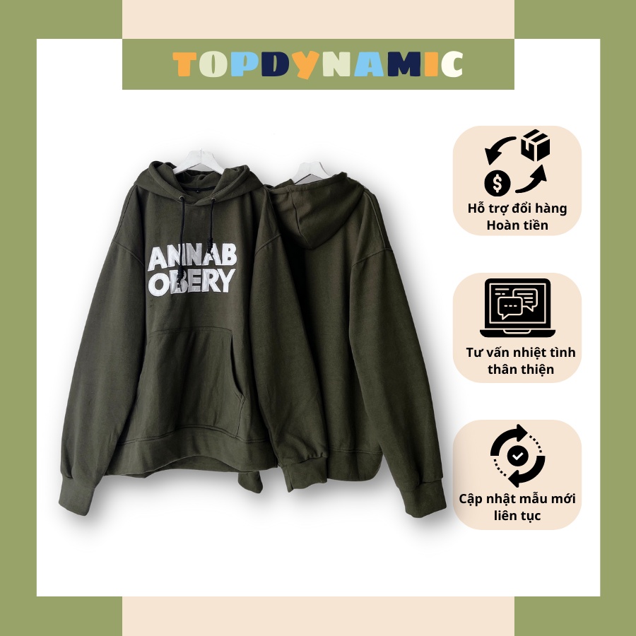 Khoác hoodie ANNAB OBERY unisex (ảnh thật shop tự chụp) | Shopee Việt Nam