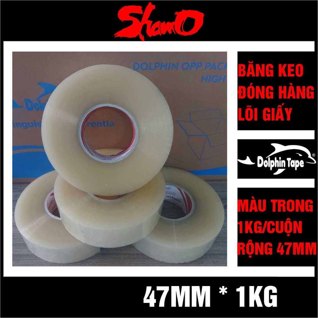 [ 1 cuộn ] Băng keo trong 47mm x 1kg đóng gói hàng hóa – Băng dính trong OPP chuyên dùng trong ...