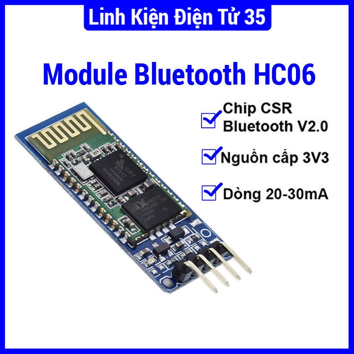Module bluetooth HC-06 mạch thu phát bluetooh HC06 chip CSR có SOCKET ...