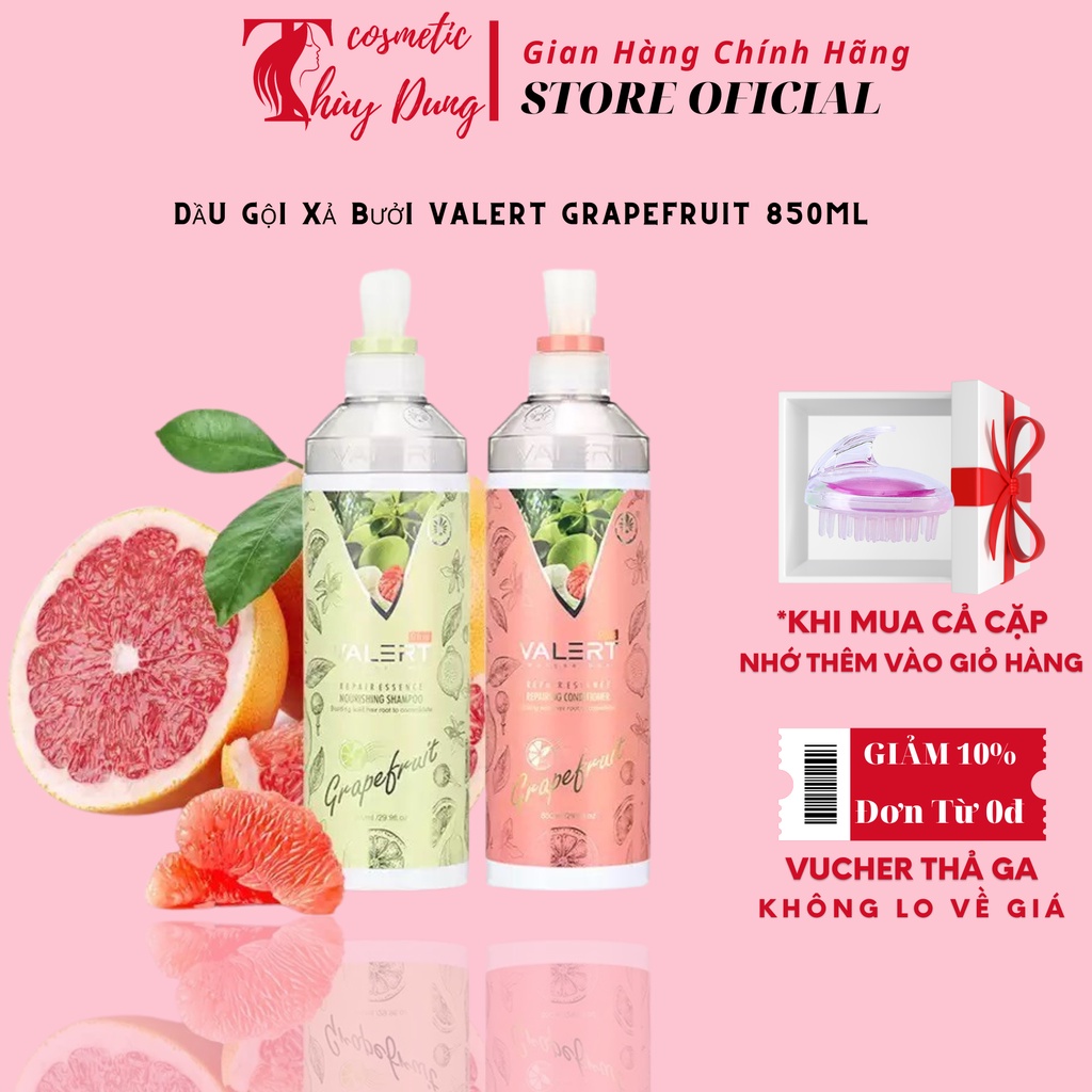 Cặp Dầu Gội Bưởi VALERT GRAPEFRUIT, Gội Bưởi GRAPEFRUIT, Xả Bưởi ...