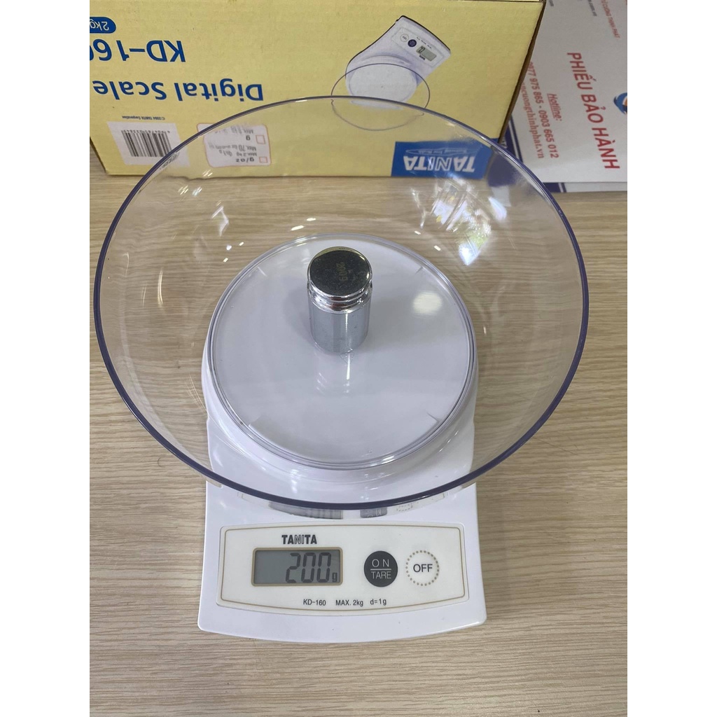 Cân tiểu ly điện tử nhà bếp Tanita KD160 2kg-1g,chính hãng nhật bản,kèm tô,dụng cụ làm bánh,thực ...