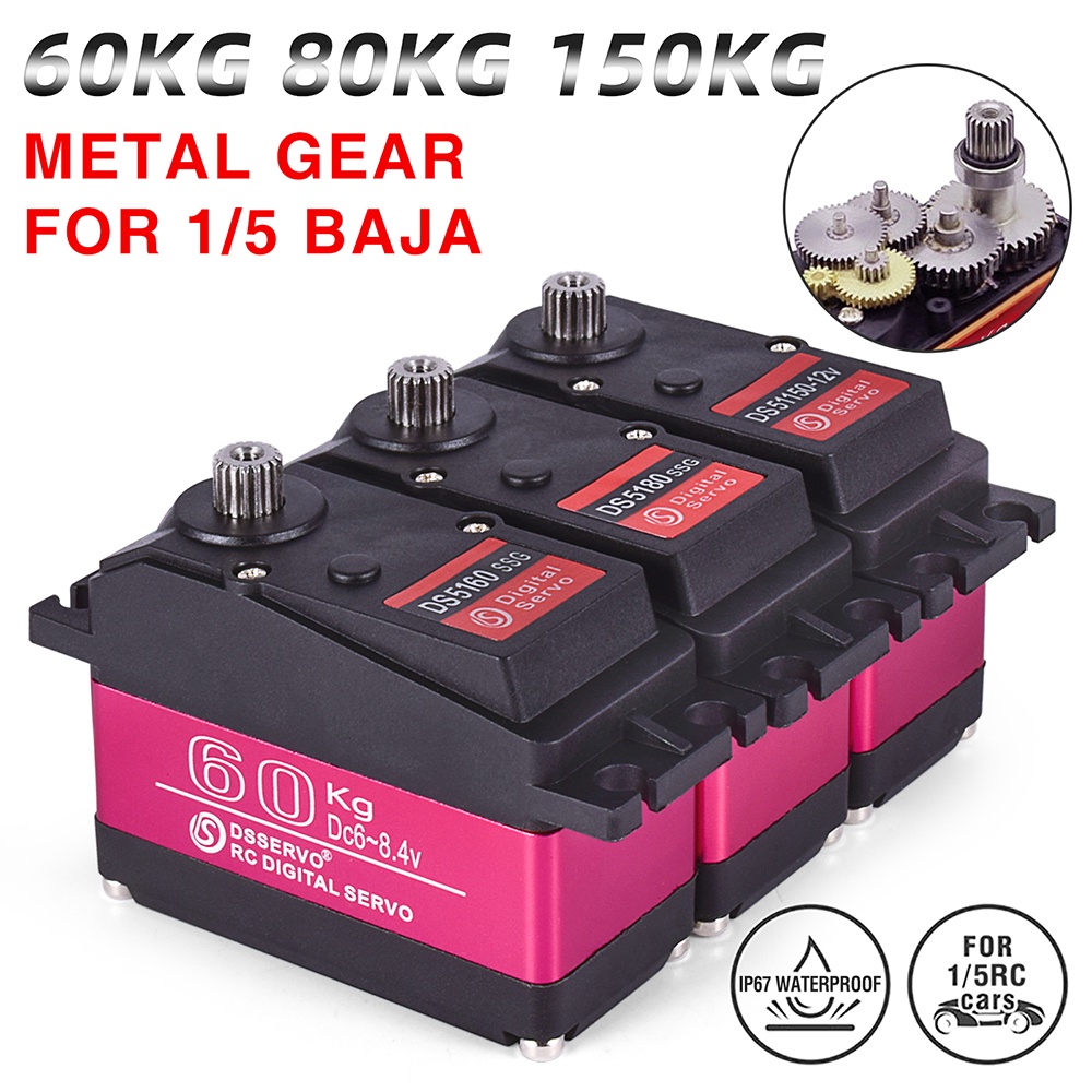 Dsservo 60KG 80KG 150KG Servo chống nước mô-men xoắn cao Servo 60KG ...