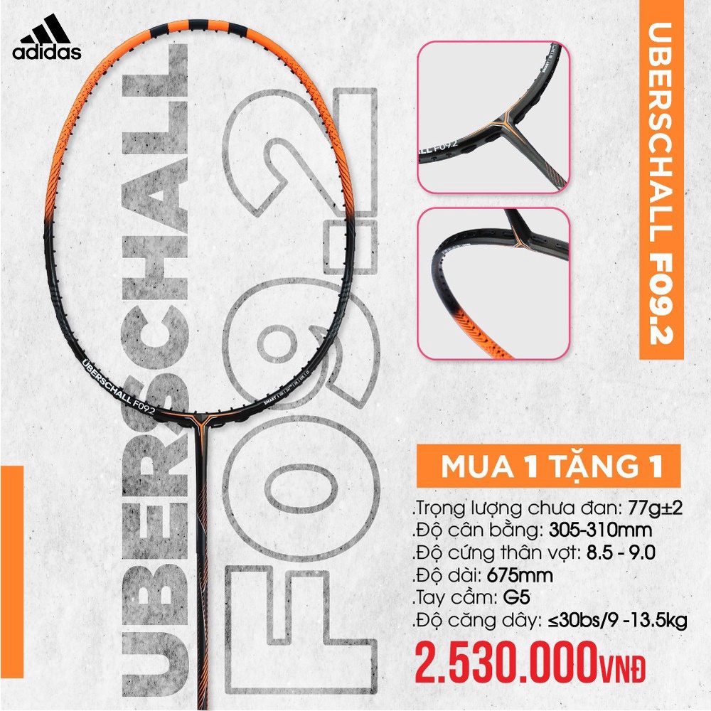 Vợt Cầu Lông Adidas Uberschall F09.2 | Shopee Việt Nam