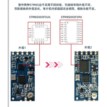 Bảng mạch thu phát tín hiệu RF UART SI4463 433Mhz HC-12 khoảng cách 1km ...