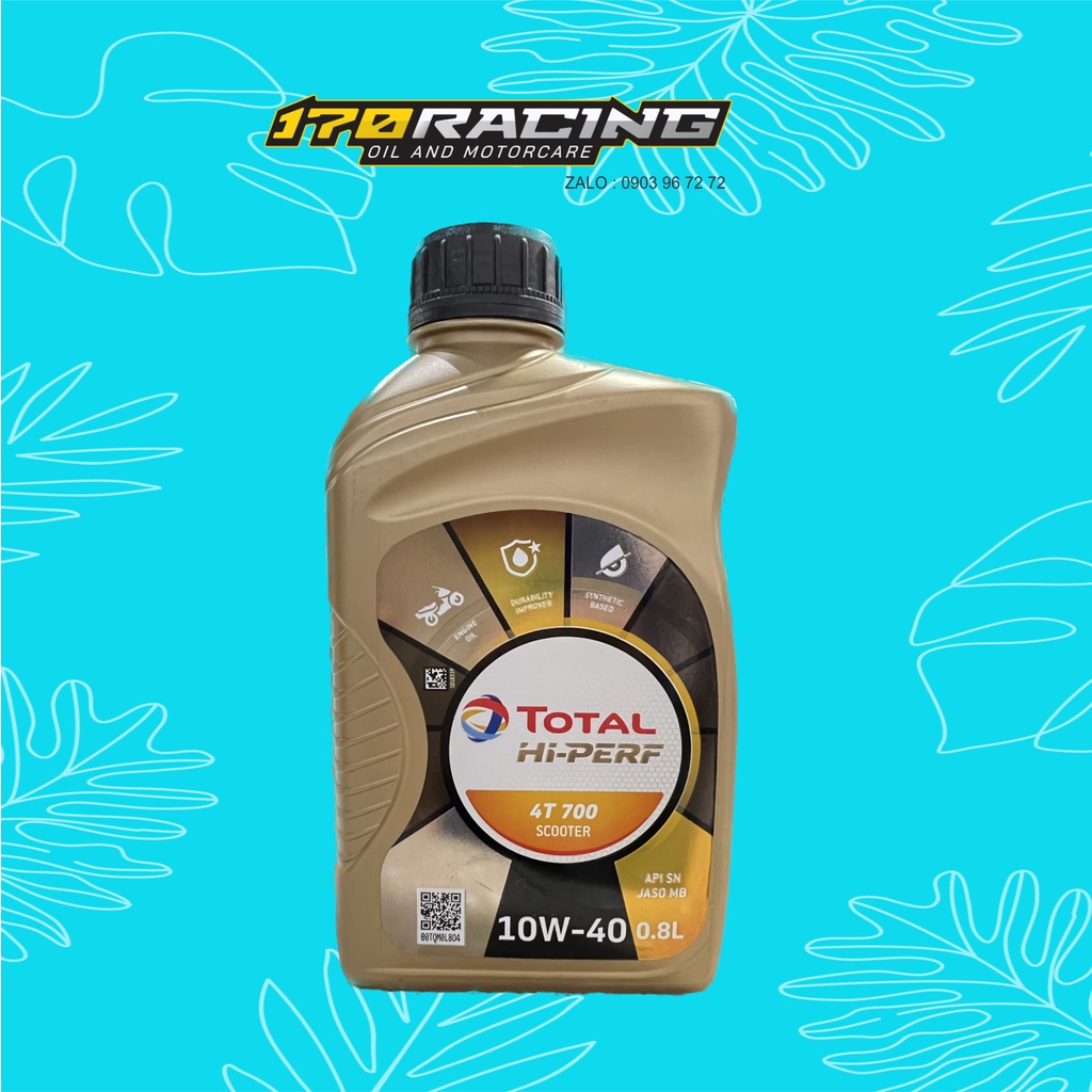 (HCM) Nhớt Xe Tay Ga TOTAL HI-PERF 4T 700 SCOOTER SAE 10W40 Dung Tích 800 ML | Shopee Việt Nam