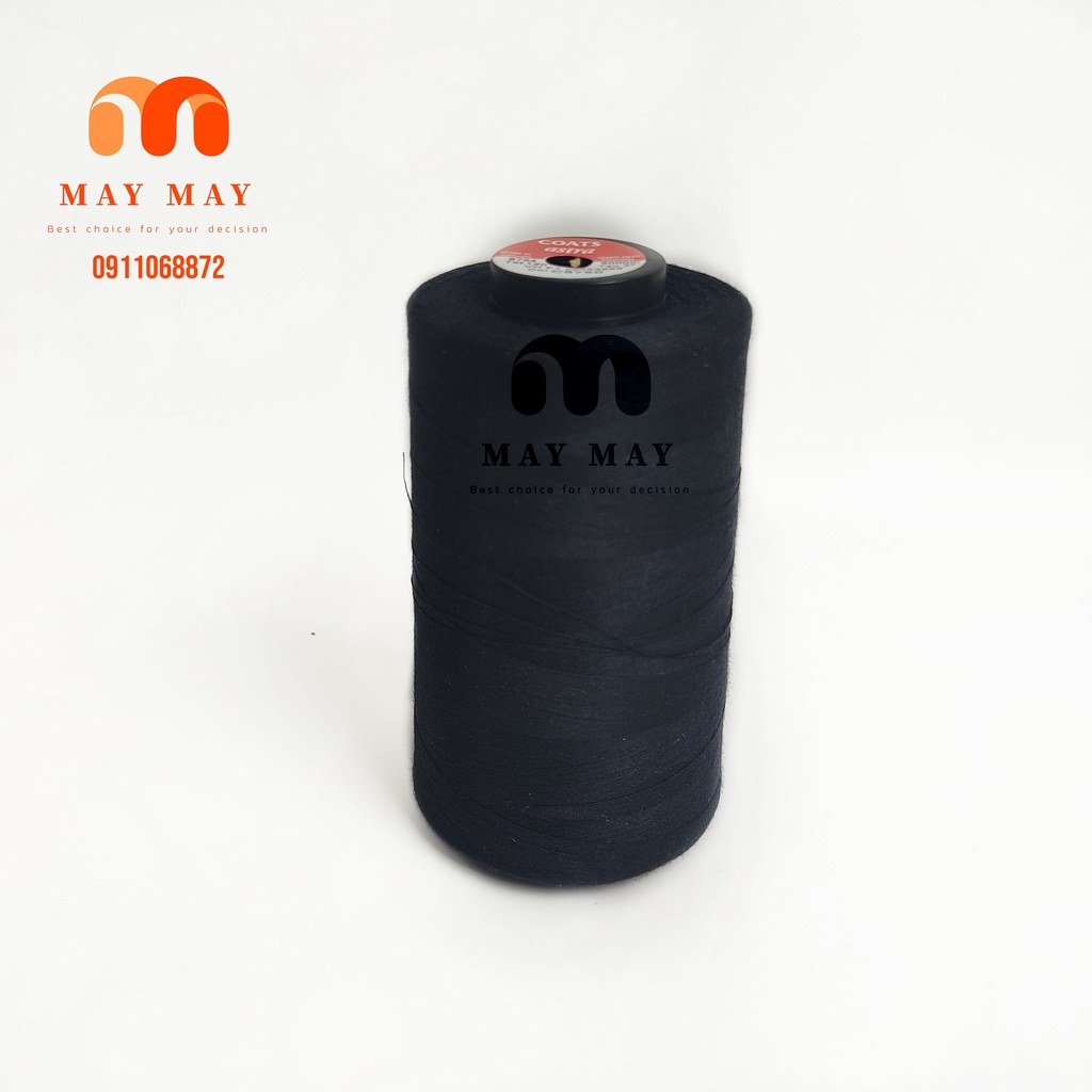 Chỉ may Coats loại tốt cuộn nguyên 5000m 3 màu trắng đen kem | Shopee ...