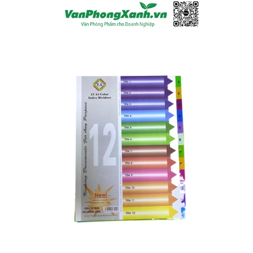 Bộ Chia file nhựa 12 màu Thăng Long (Tập) | Shopee Việt Nam