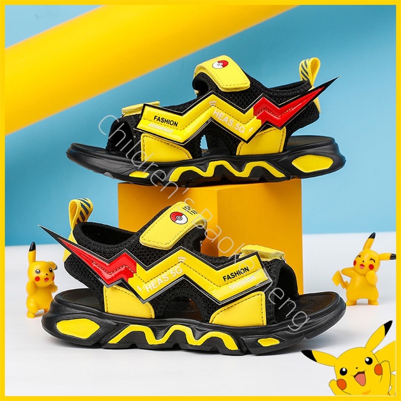 Pokemon Shoes Kids Sandals Beach Shoes Open Toe Deodorant Soft Sole New ...