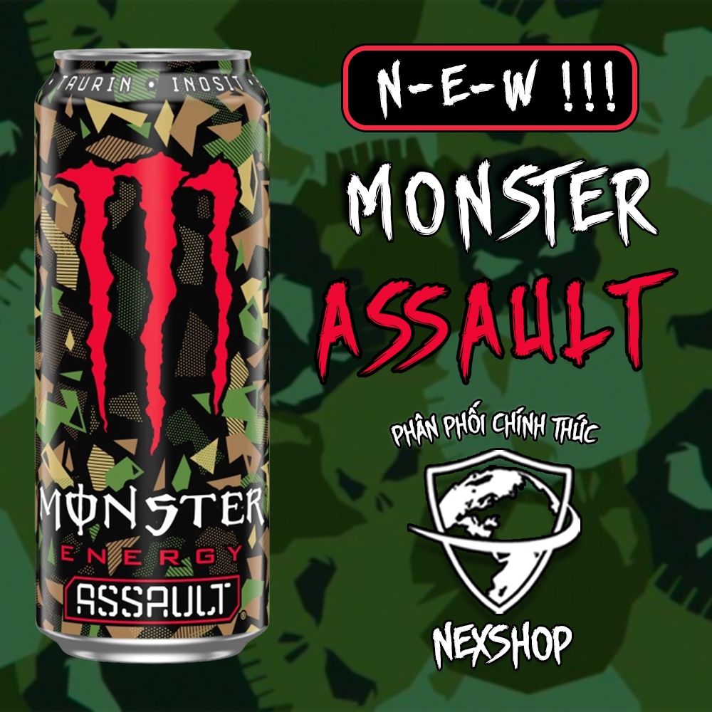 [Mẫu mới] Nước Tăng Lực Monster Assault 473ml Mỹ - Phiên Bản 2022 ...
