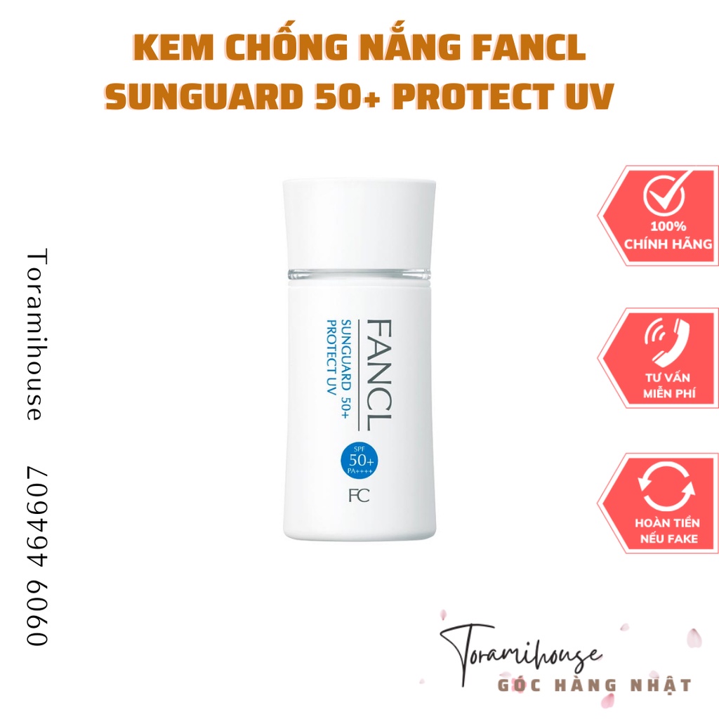 Kem chống nắng Fancl sunguard 50+ Protect UV 60ml (kèm bill) | Shopee Việt Nam