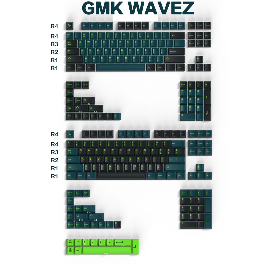 AiFei ICON keycaps GMK WOB BOW P5 cherry profile Double Shot ABS keycap ...