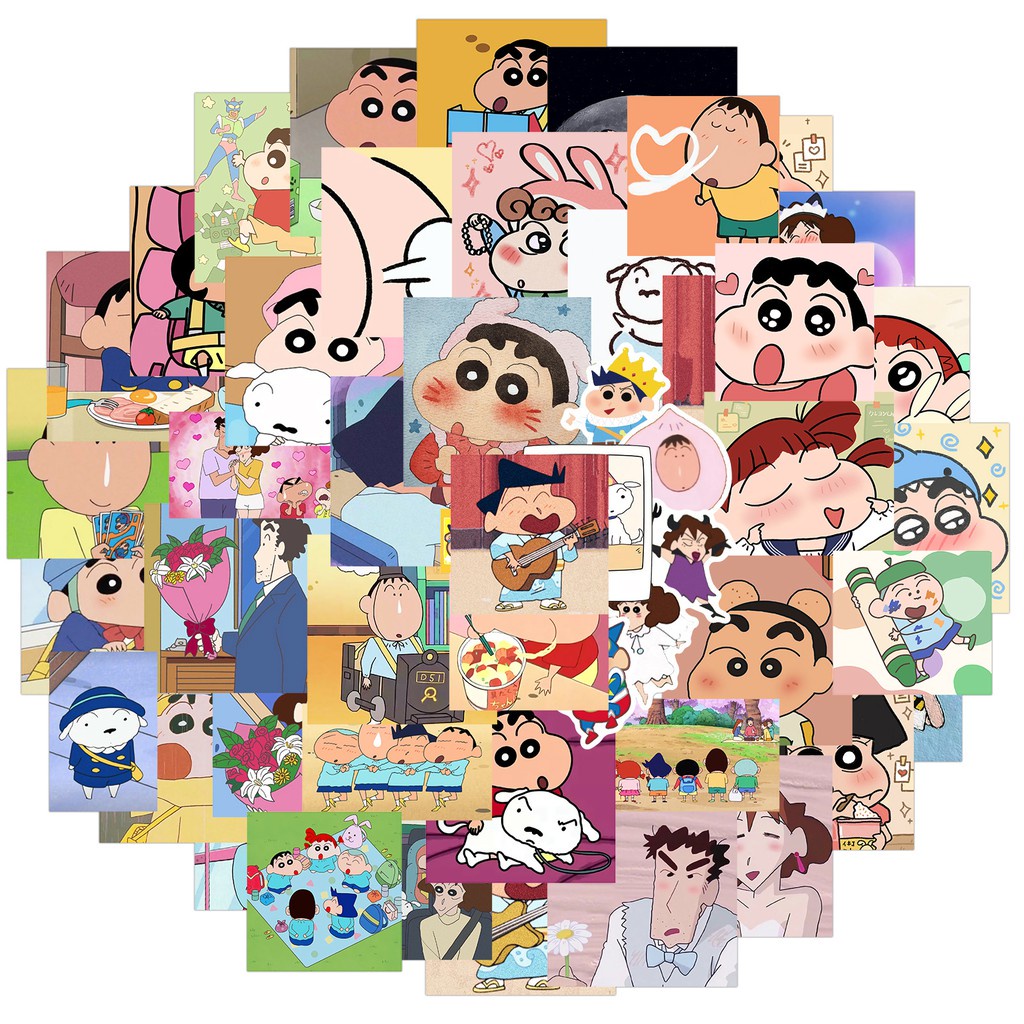 Combo 50 Sticker HOẠT HÌNH CUSHIN 2 hình dán chống nước dán mũ bảo hiểm ...