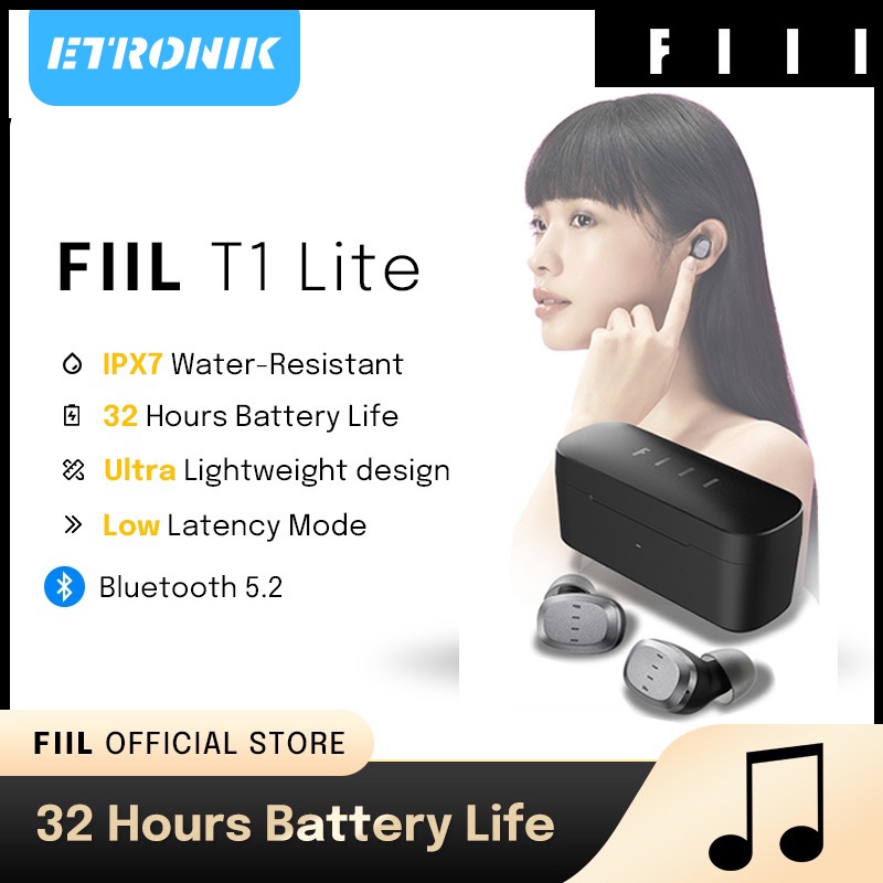Etronik FIIL T1 Lite True Wireless Bluetooth BT5.2 TWS Earbuds ENC Tai nghe thể thao IPX7 Chống ...