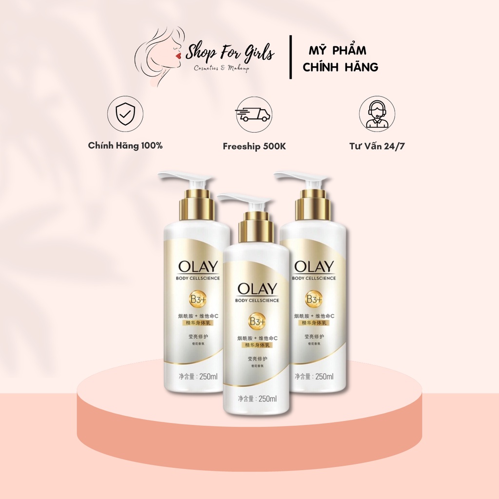 Sữa Dưỡng Thể Olay B3 + Vitamin C Trắng Da 250ml | Shopee Việt Nam