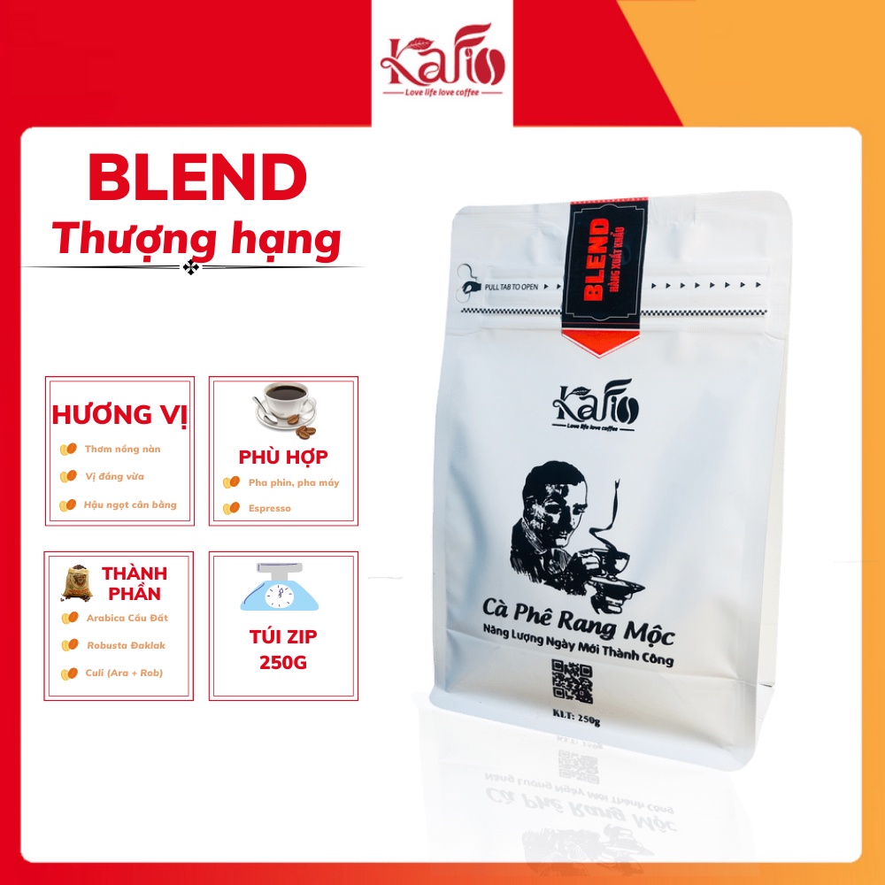 Cà phê hạt Kafi blend rang mộc,(gồm arabica, robusta, culi) cà phê dùng ...