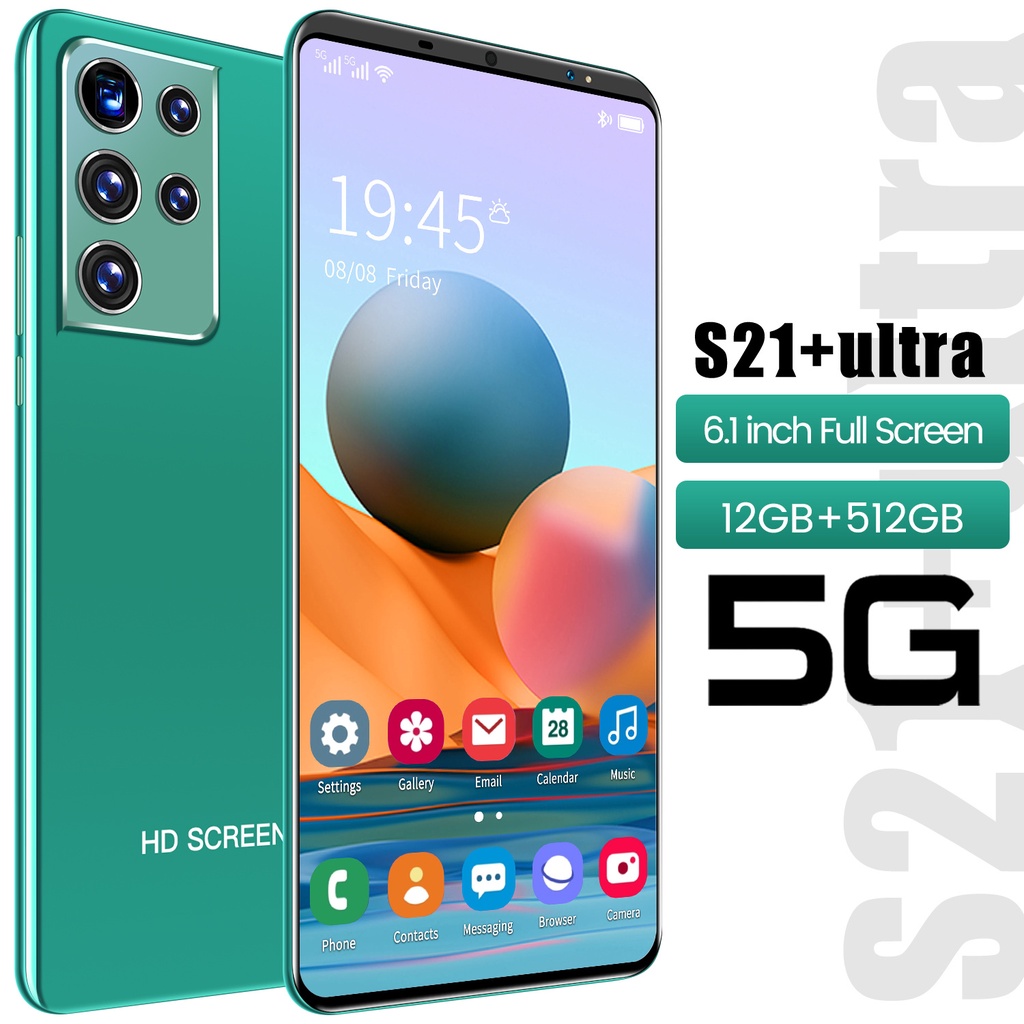 Điện thoại s21 2022 Mới Điện thoại thông minh giá rẻ 12G+512G Android Mobile Phones Chụp ảnh Trò ...