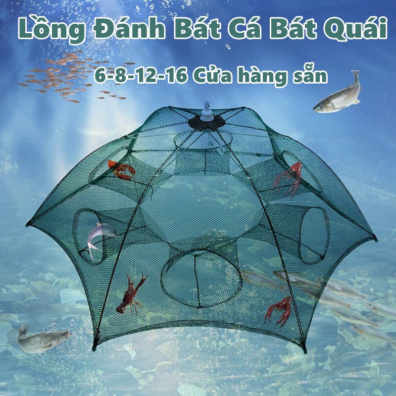Lưới Bát Quái Bắt Tôm Cá,Lồng Đánh Bắt Cá Bát Quái 6-8-12-16,Lưới Bát ...