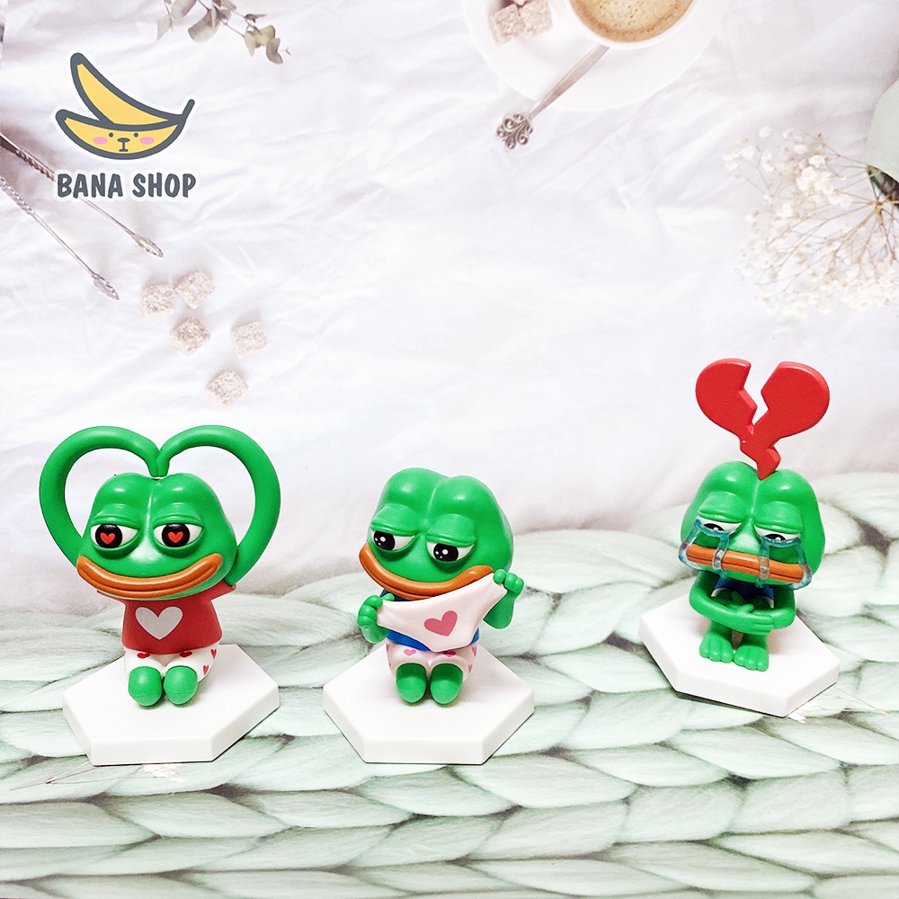 Mô hình figure sưu tầm ếch xanh Pepe sad frog siêu bựa có chân đế cho ...