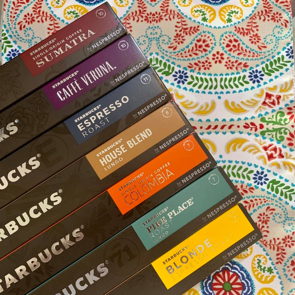 Combo MIX 4 thanh x10 capsules Starbucks by Nespresso DATE 09/2024-06/ ...