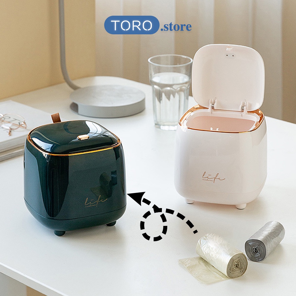 Thùng rác mini TORO để bàn kiểu dáng hiện đại sang trọng chất liệu ABS ...