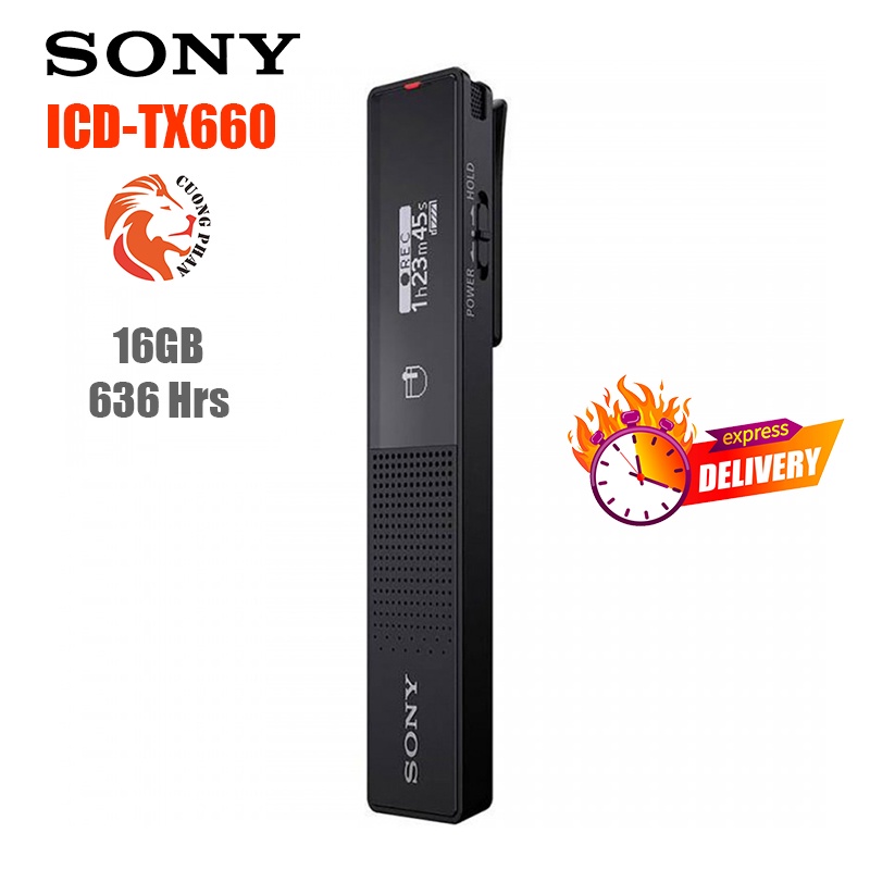 Máy Ghi Âm Kỹ Thuật Số Sony ICD-TX660 - Bộ Nhớ Trong 16GB | Shopee Việt Nam