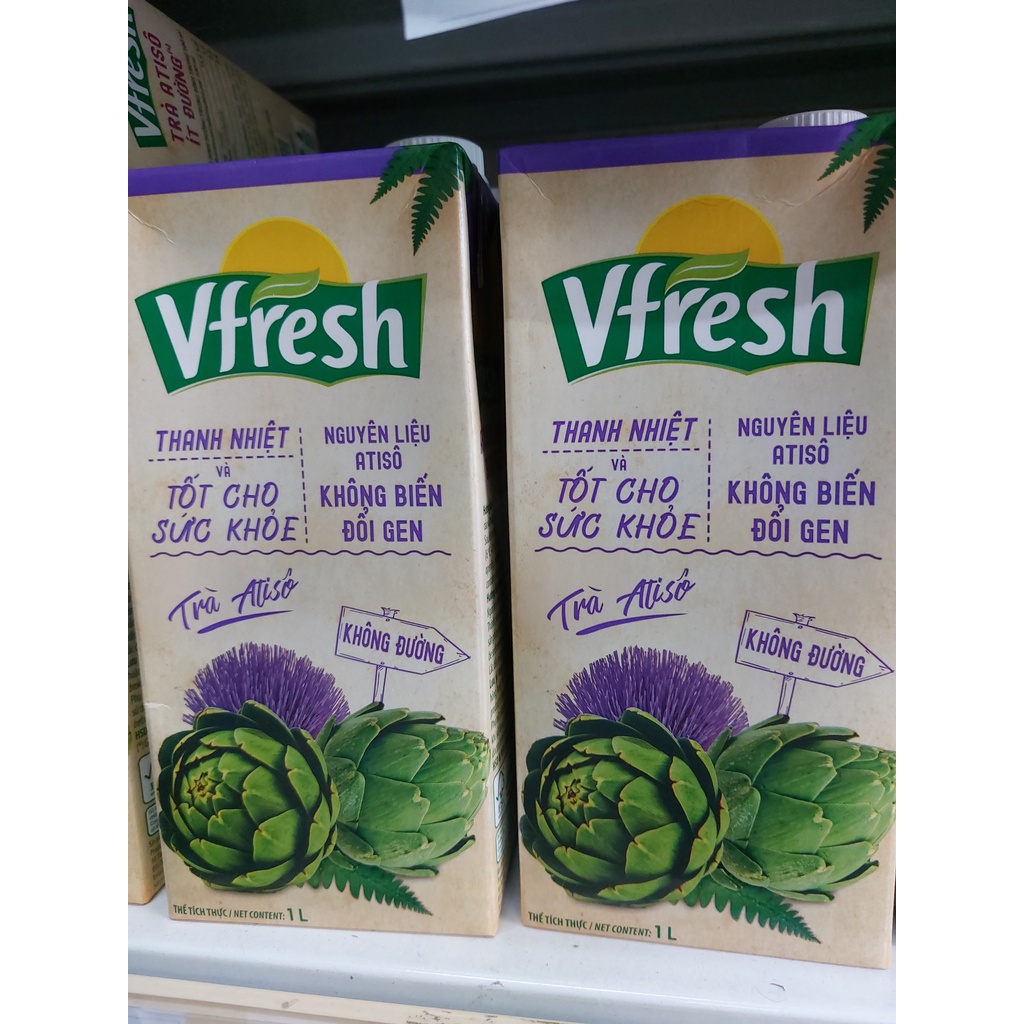TRÀ ATISO KHÔNG ĐƯỜNG VFRESH - HỘP GIẤY 1L | Shopee Việt Nam