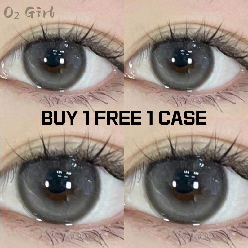 Kính Áp Tròng (COD) (0.00-8.00) Nhiều Màu Sắc 14.5mm lens xám lens cận ...