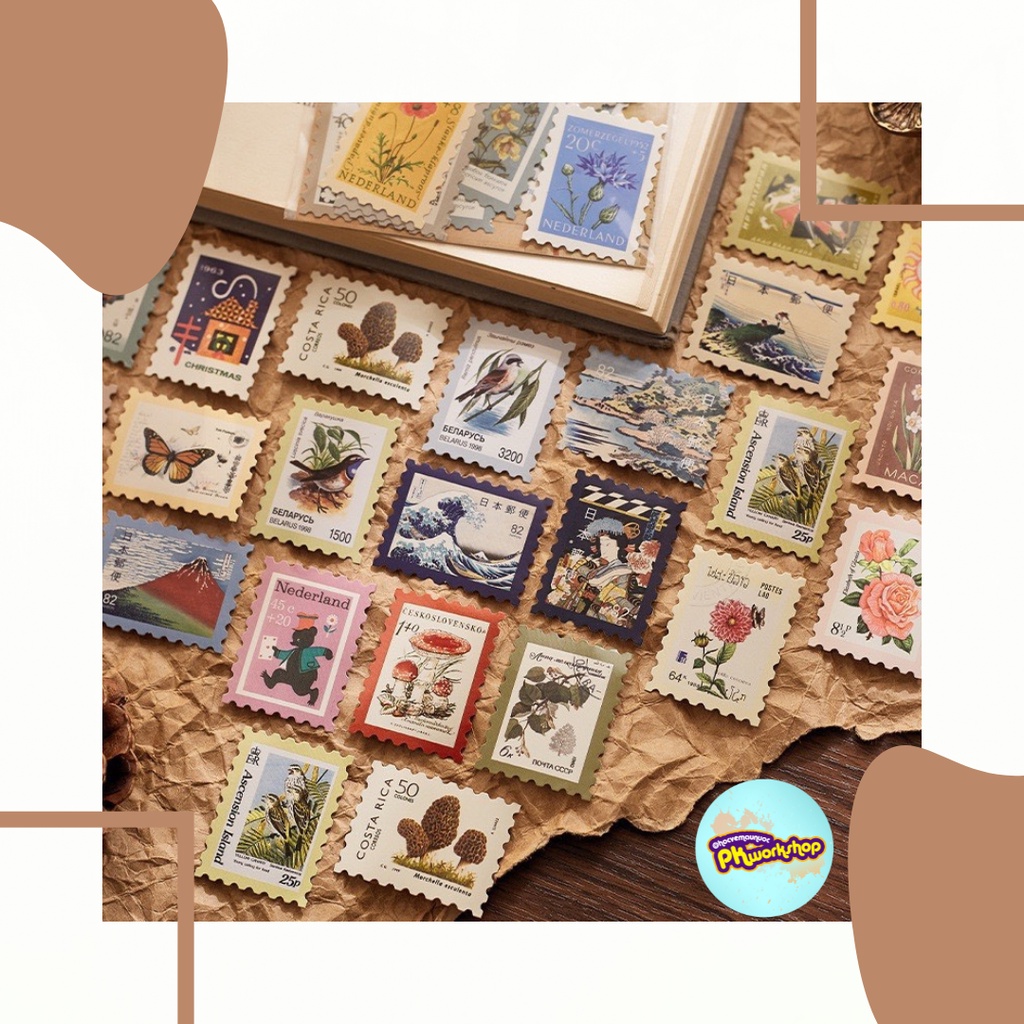 Miếng Dán Tem, Sticker, Decal Trang Trí Phong Cách Cổ Điển (3 miếng/set ...