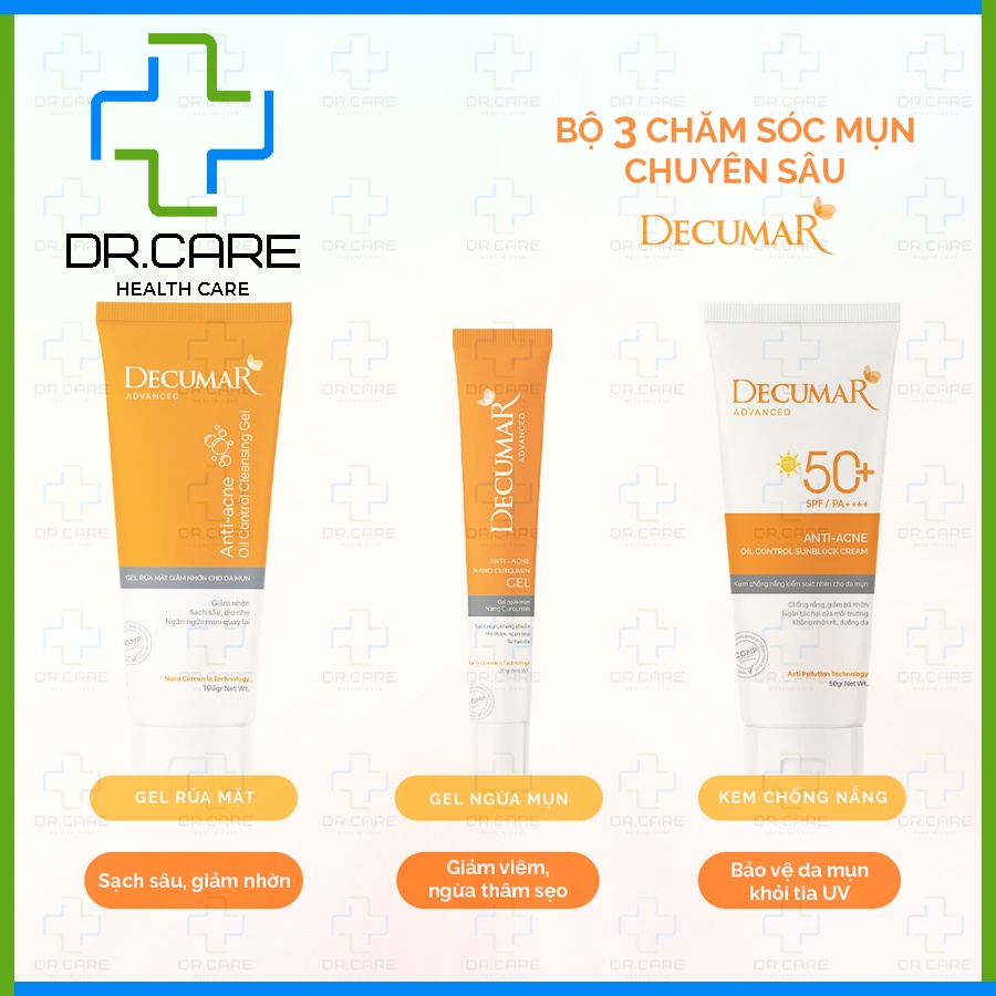 [CHÍNH HÃNG] Decumar Advanced - Gel ngừa mụn, thâm / Gel rửa mặt giảm ...
