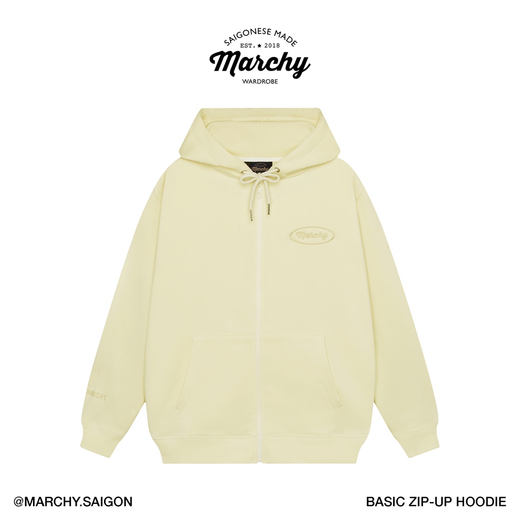 MARCHY - Basic Zip-up Hoodie - Áo khoác dây kéo | Shopee Việt Nam